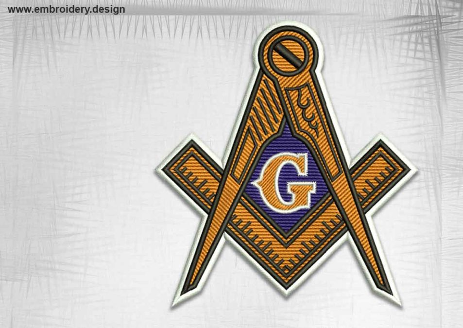 Masonic emblem with letter G