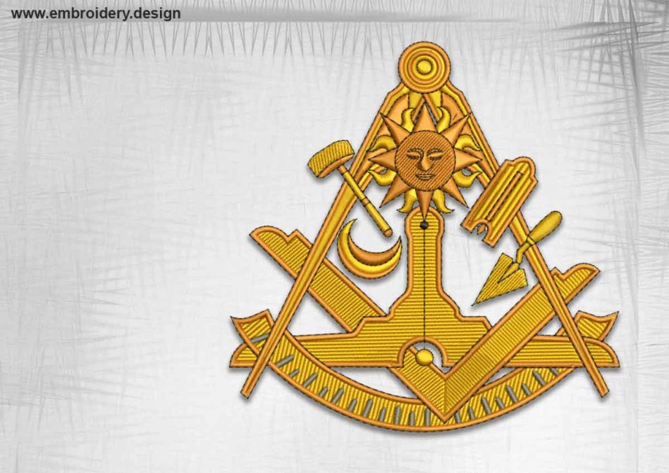 Masonic emblem with sun