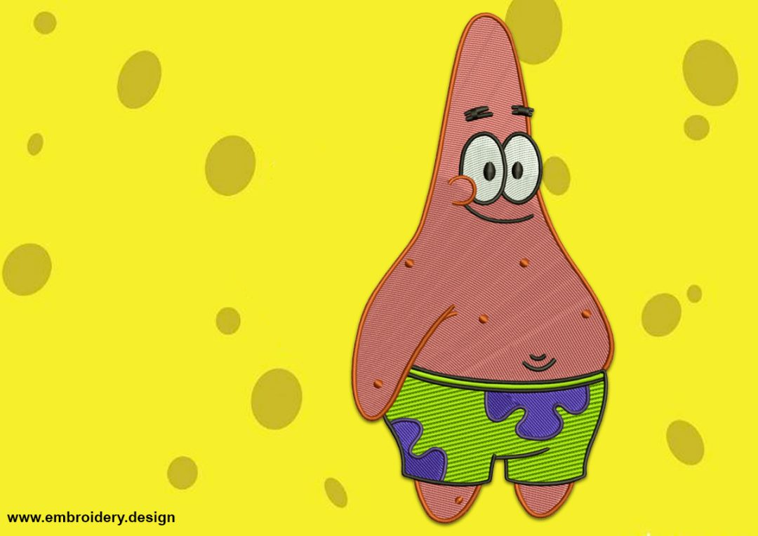 SpongeBob and Patrick Star embroidery designs pack (10 qty)