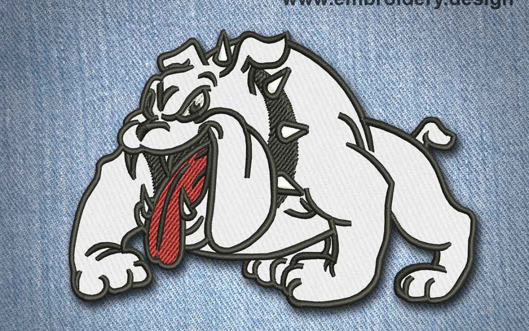 Design embroidery Animal Patch Animated Dog with Red Tongue by www ...