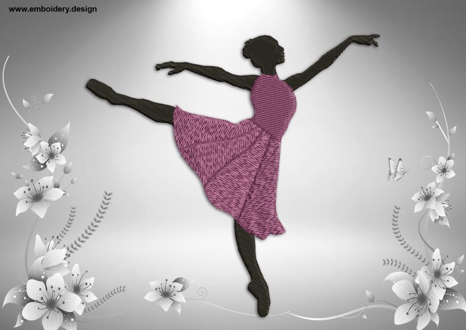 Ballerina in arabesque position