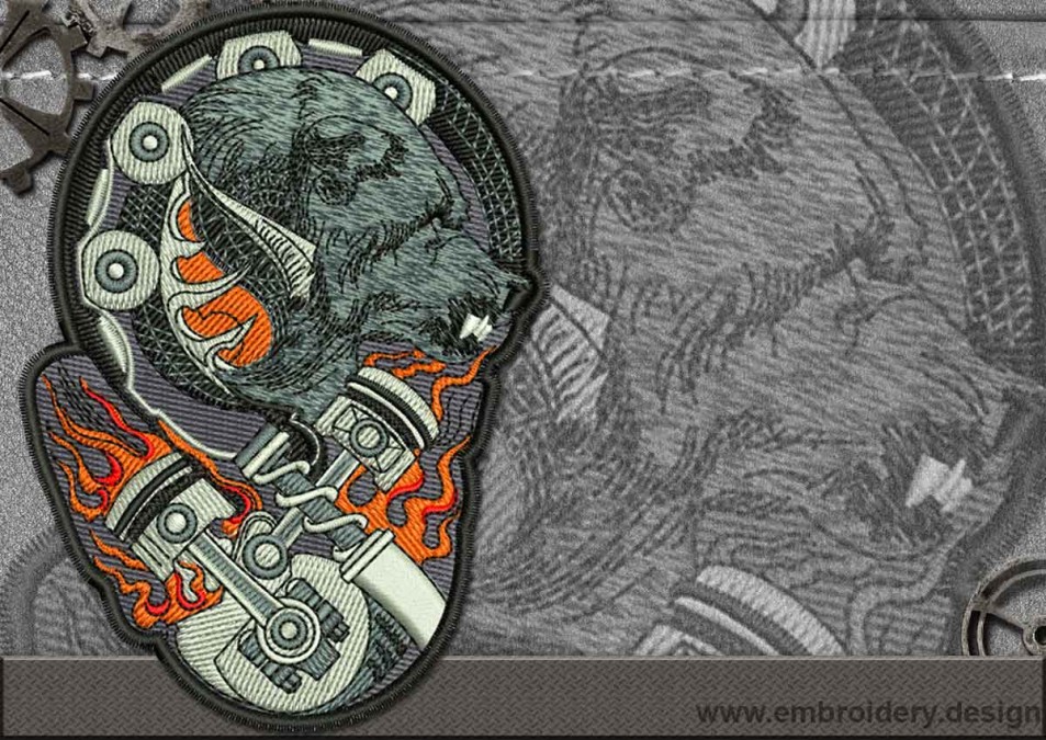 Biker patch Spider Skull