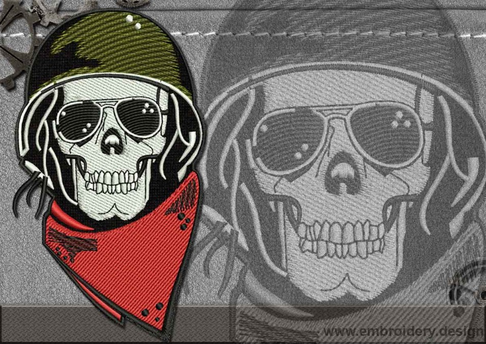 Biker patch Spider Skull