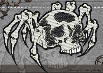 Biker patch Spider Skull