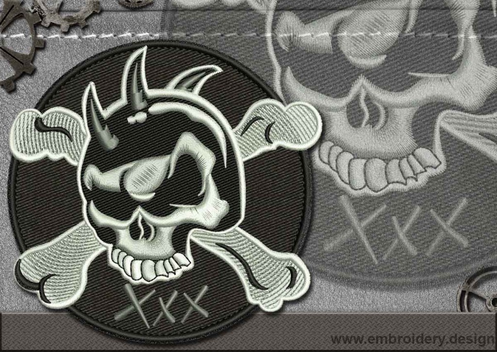 Biker patch Spider Skull