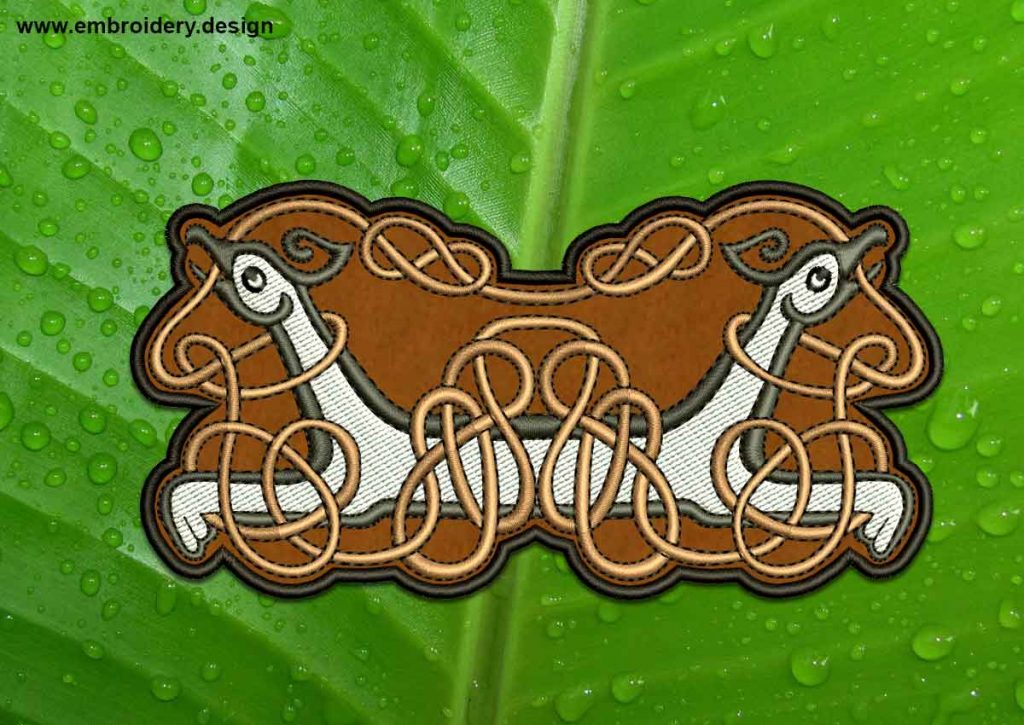 Natural Celtic Knot patch, transparent background
