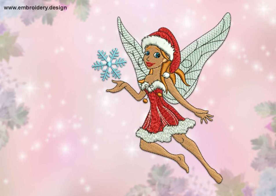 Christmas fairy with snowflake