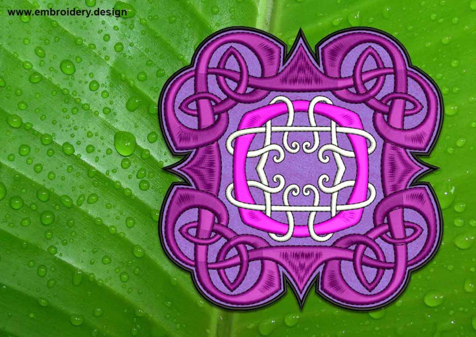 Natural Celtic Knot patch, transparent background