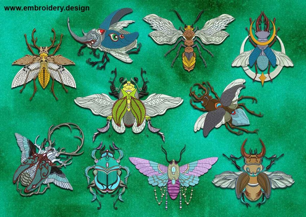 Insects Embroidery Design Files for Download