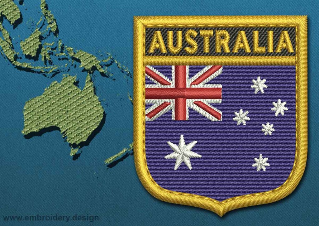 Australia Shield Flags Shop - Embroidery Design