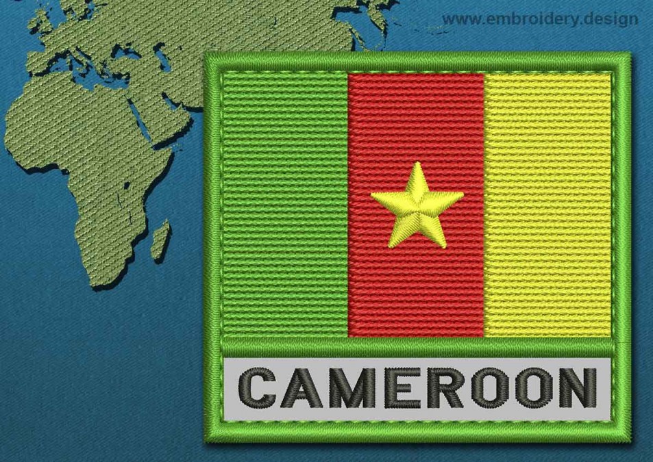 Cameroon Text Flags Shop - Embroidery Design