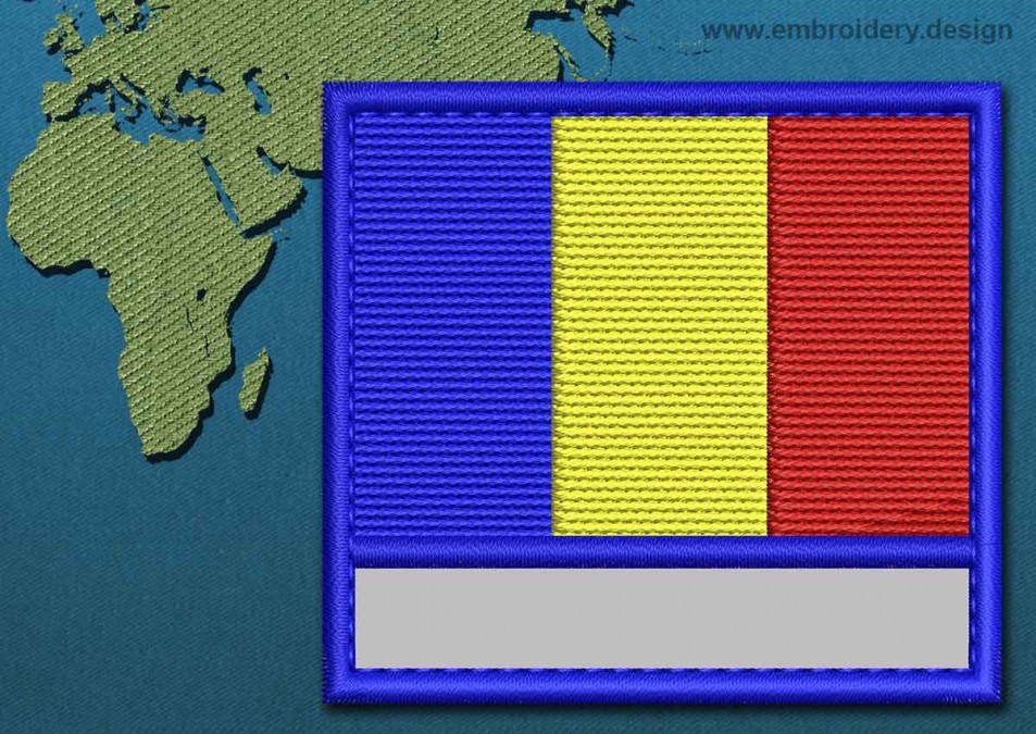 Chad Flags with a Colour Coded border Shop - Embroidery Design