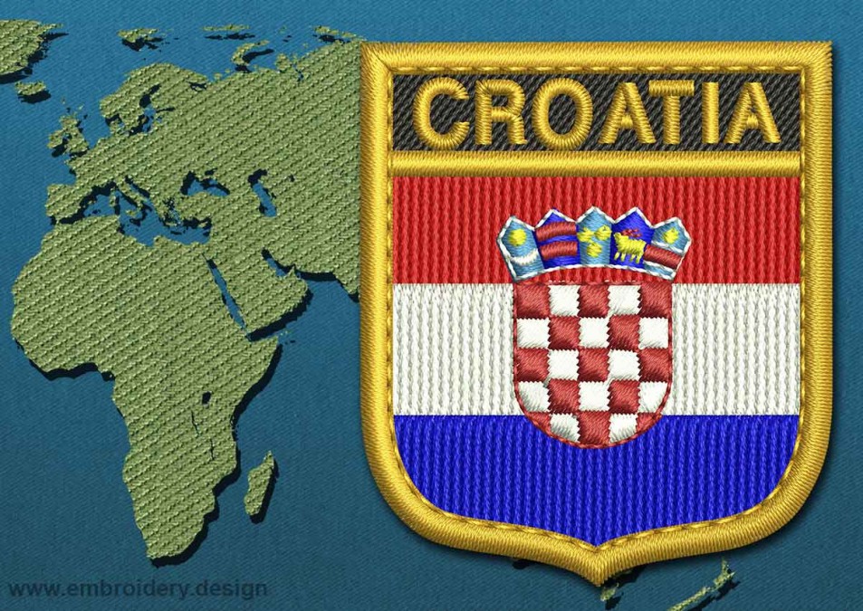 Croatia Shield Flags Shop - Embroidery Design