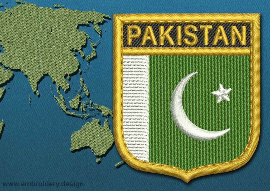 Pakistan Shield Flags Shop - Embroidery Design