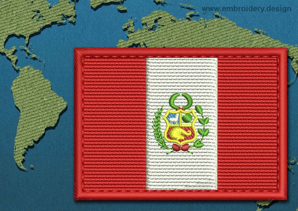 Peru Flags embroidery designs Shop - Embroidery Design