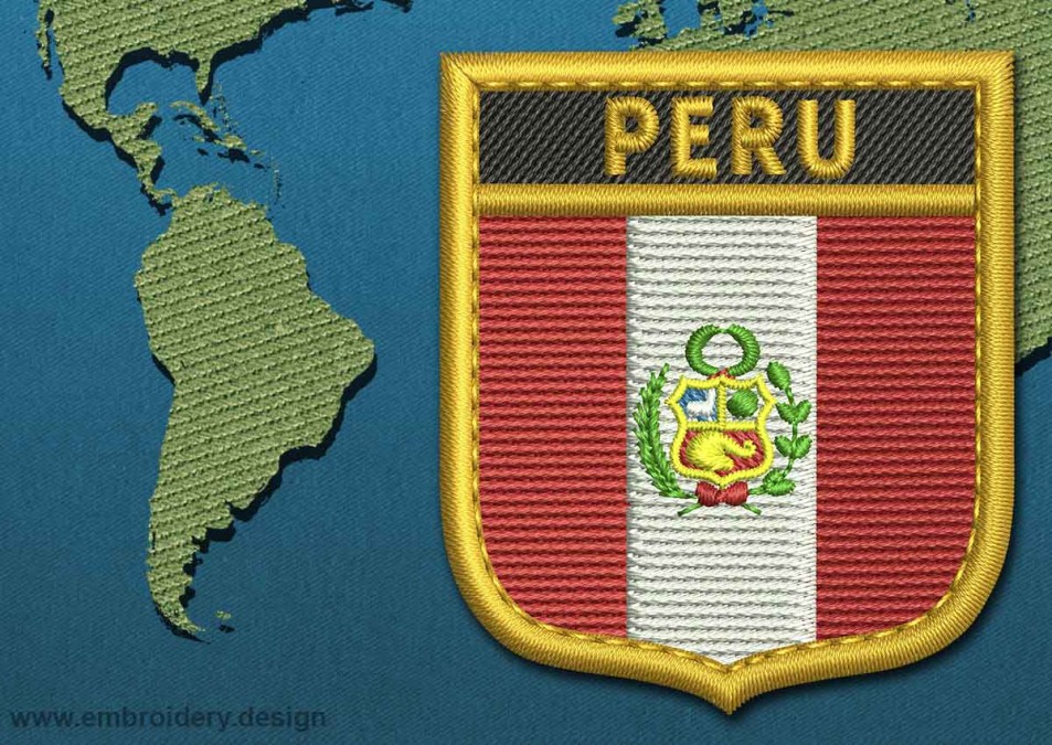 Peru Flags embroidery designs Shop - Embroidery Design