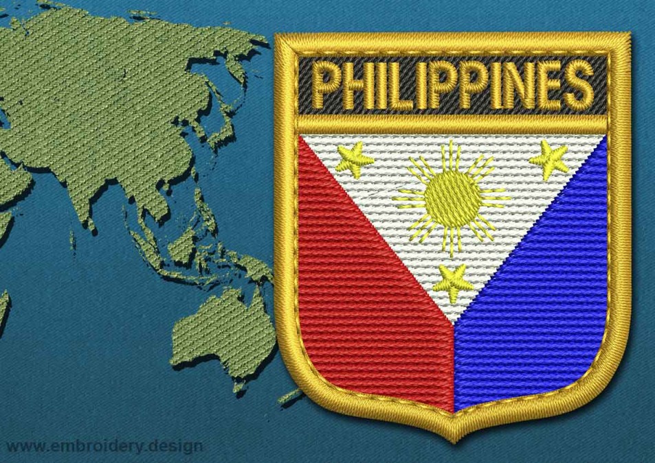Philippines Shield Flags Shop - Embroidery Design