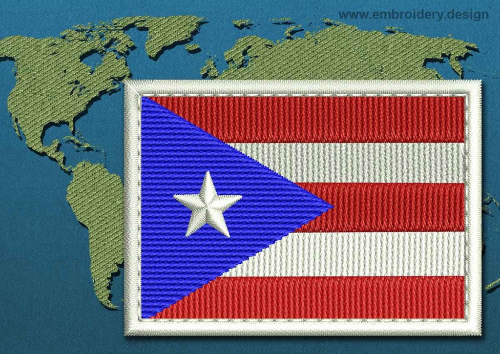 Puerto Rico Flags embroidery designs Shop - Embroidery Design