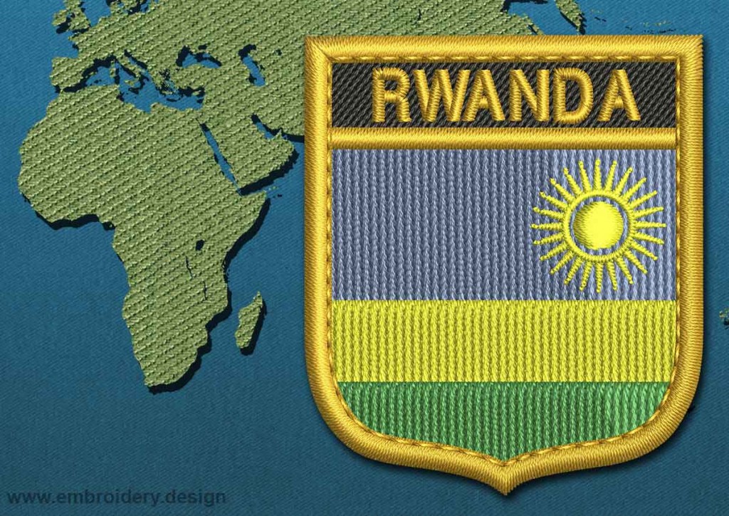 Rwanda Shield Flags Shop - Embroidery Design