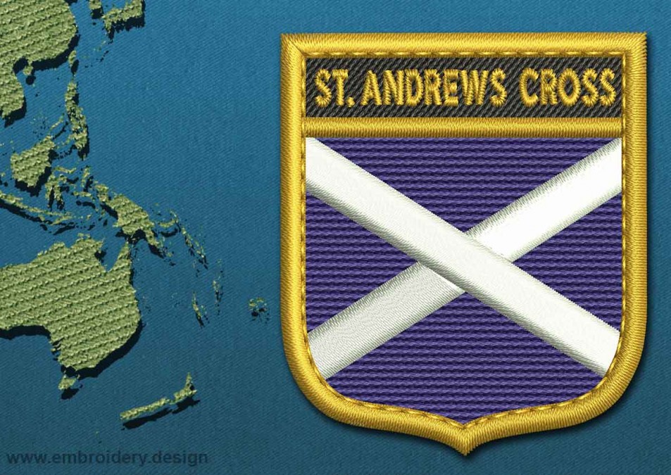 St Andrews Cross Flags embroidery designs Shop - Embroidery Design