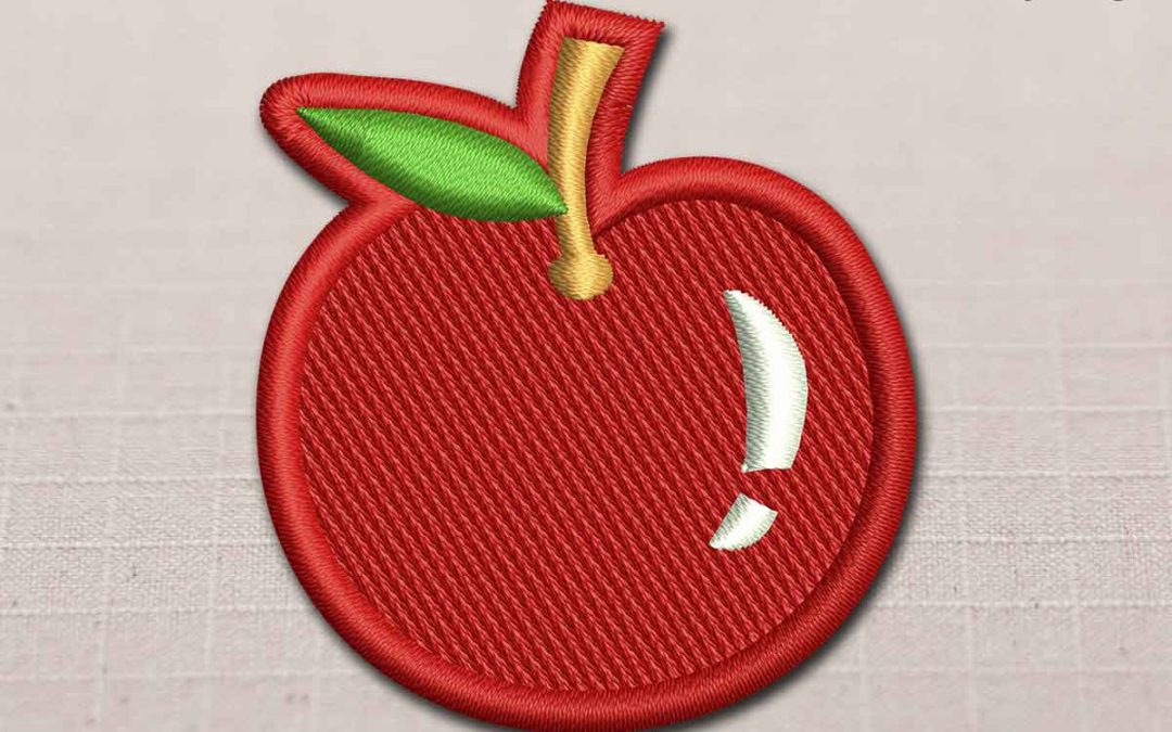 Design embroidery Flora Patch Red Apple Patch Design by www.embroidery ...