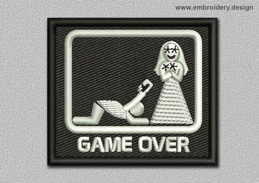 Game Patch Game Over On Black Background