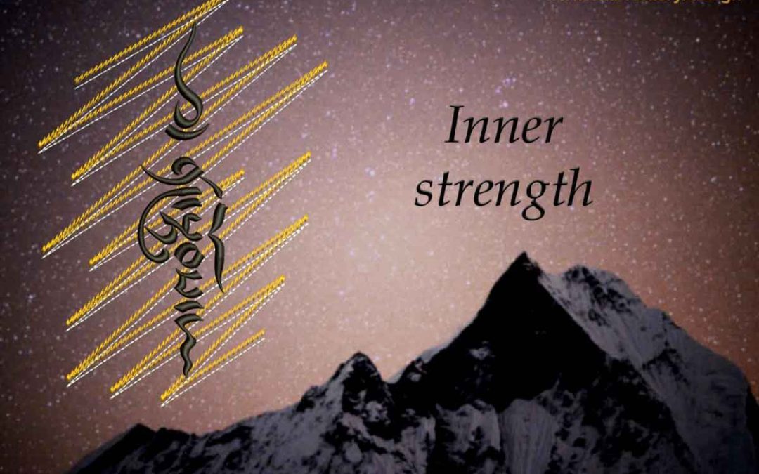 Design embroidery Inner strength on gold background by www.embroidery ...