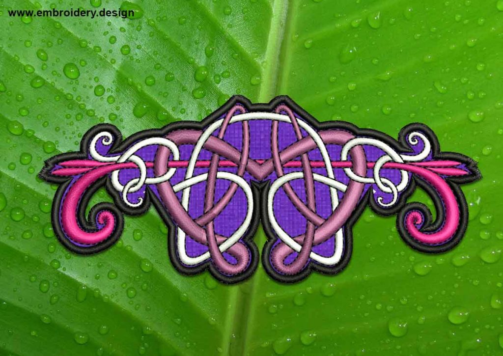 Openwork Celtic Knot patch, transparent background