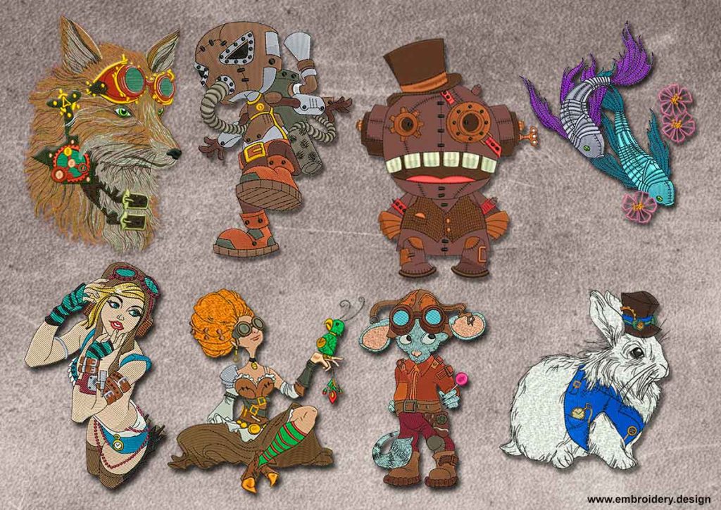 Steampunk Embroidery Design Files for Download
