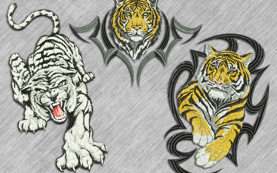Design embroidery Pack of tigers by www.embroidery.design