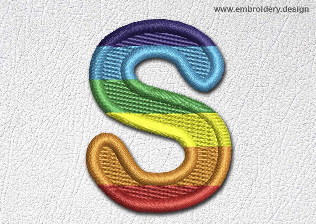 Patch Rainbow Font English Letter S