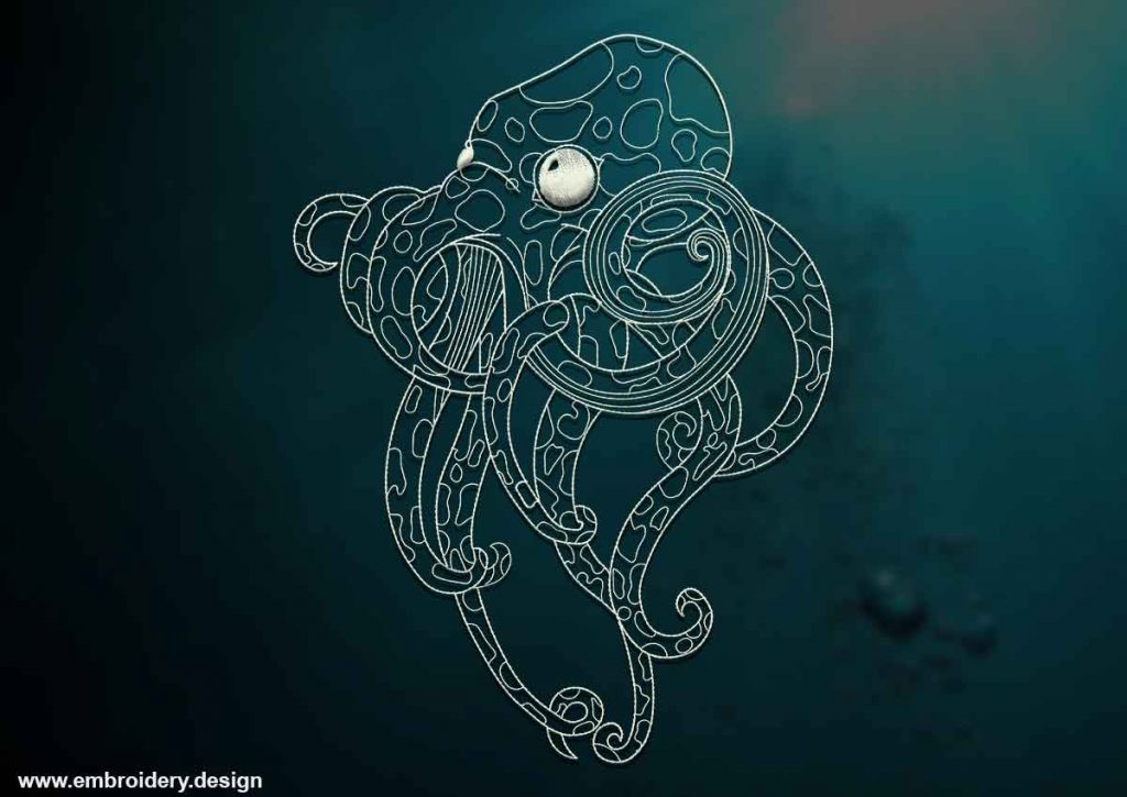 Redwork octopus tattoo