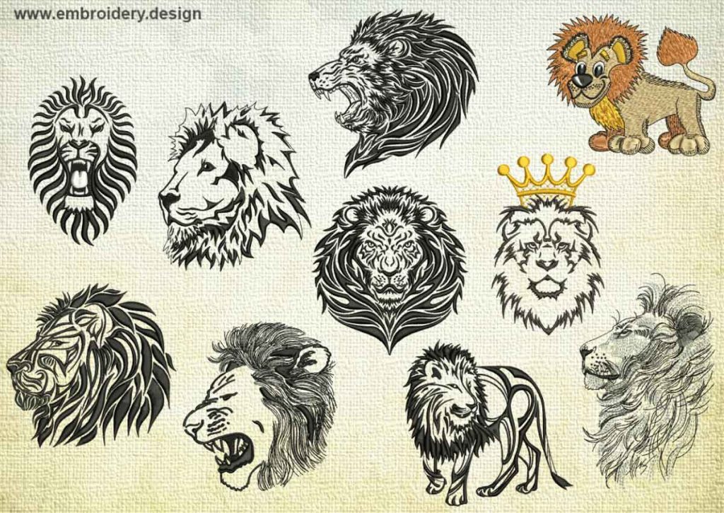 Royal Lions embroidery designs pack (collection of 10) - www.embroidery ...