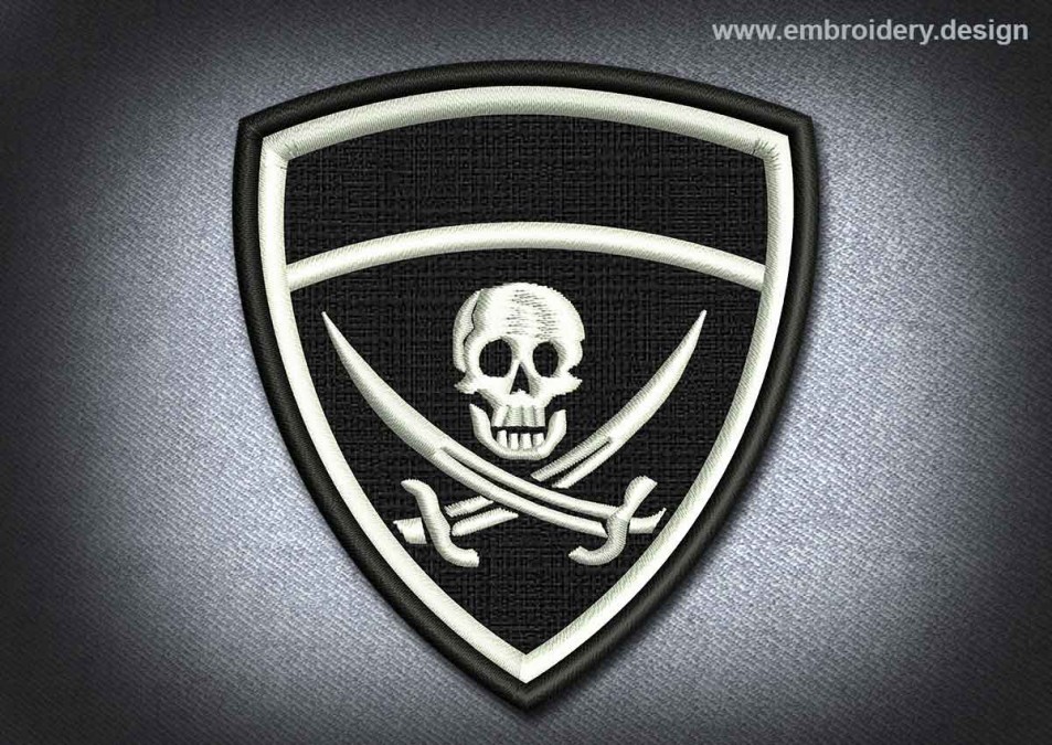 Skull Patch Skull With Crossed Sabers