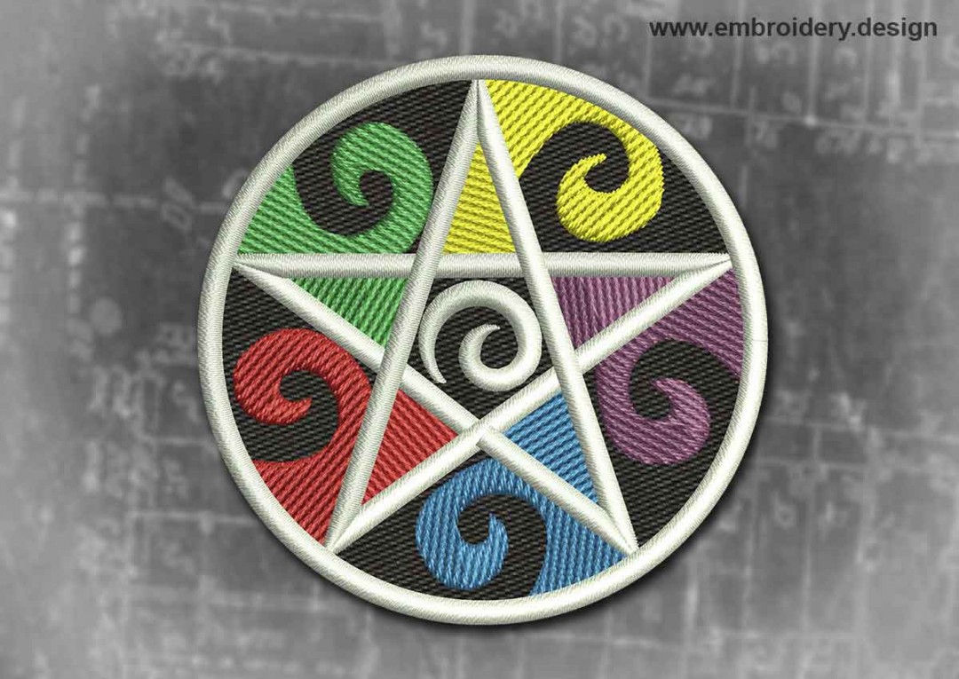 Spiritual And Occult Patch Motley Pentagram