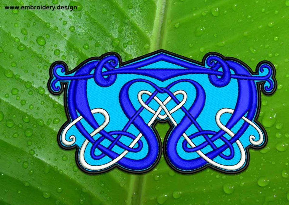 Natural Celtic Knot patch, transparent background