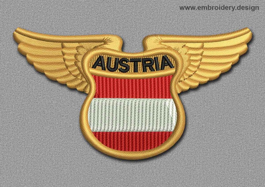 Flags Patch Winged Flag of Austria