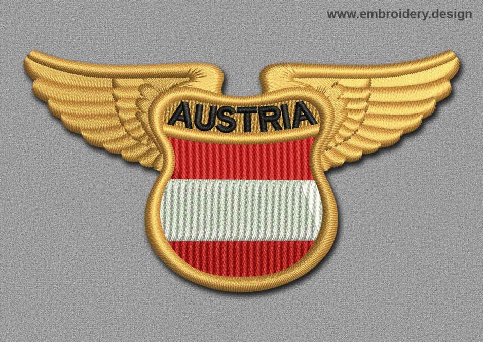 Flags Patch Winged Flag of Austria