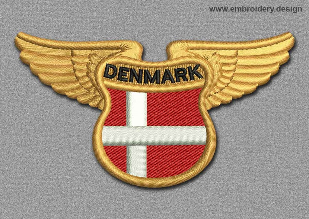 Flags Patch Winged Flag of Denmark