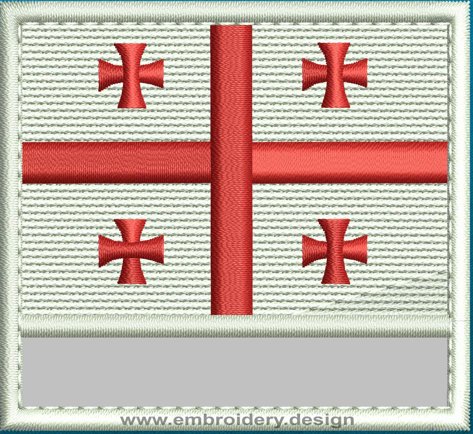 Design embroidery Flag of Georgia with Blank Box and Colour Trim by ...